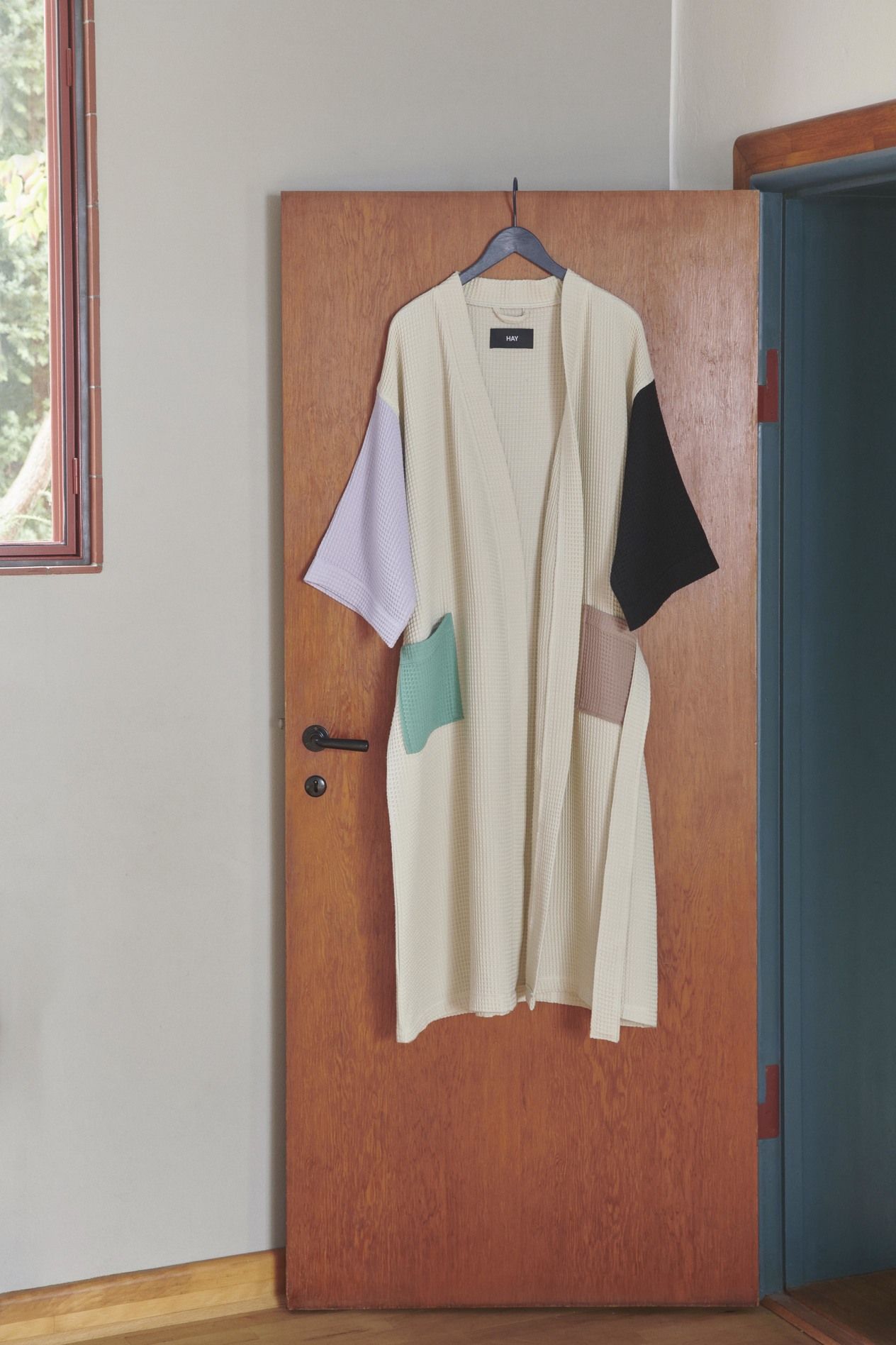 Waffle Badjas Off-white, multi | HAY.nl